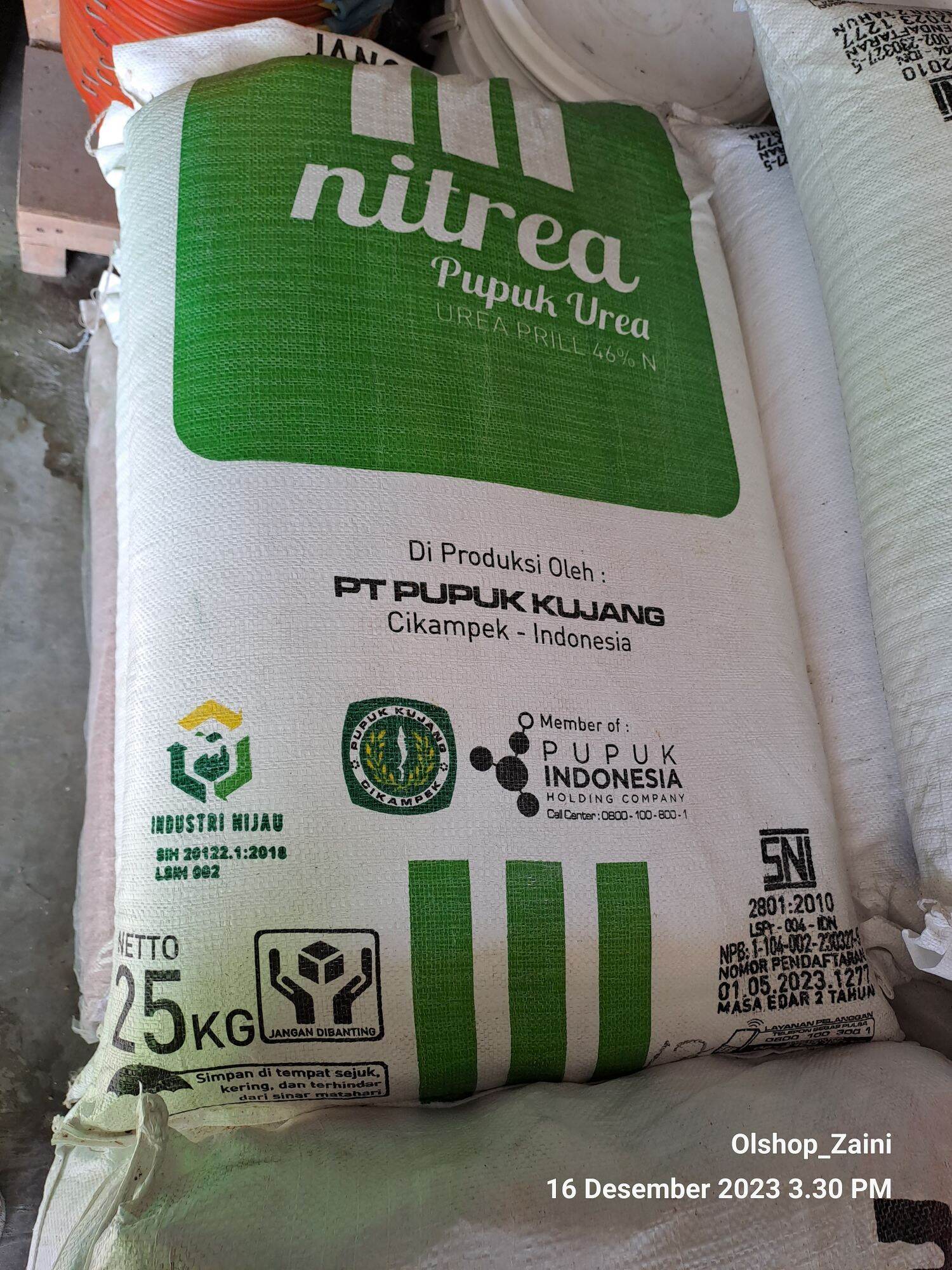 Pupuk Nitrea Urea Prill 46% N, 25 kg Kemasan Pabrik PT Kujang, TerMurah ...