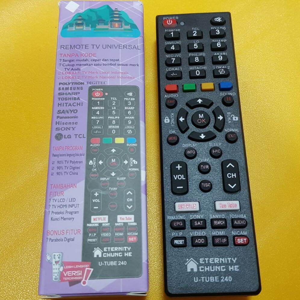 REMOTE TV UNIVERSAL polytron digitec TCL LG sharp toshiba hitachi SANYO ...