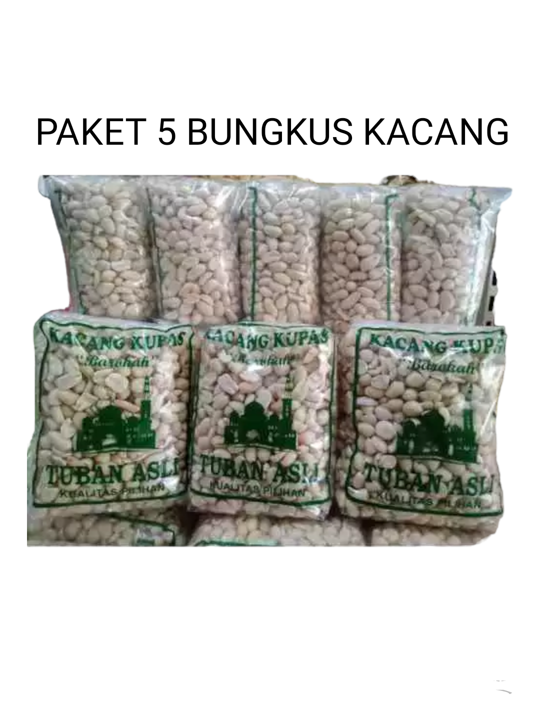 PAKET 5 BUNGKUS KACANG TUBANG 350 GRAM murni | Lazada Indonesia