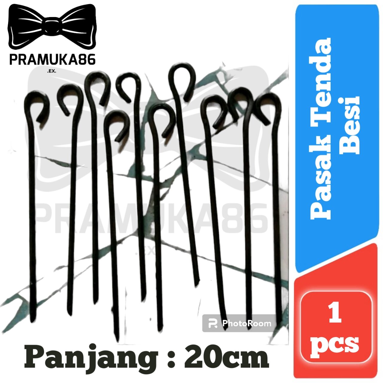 Pasak Patok Tenda Besi Panjang 20cm - Pancang Tenda Bahan Besi sudah Di ...