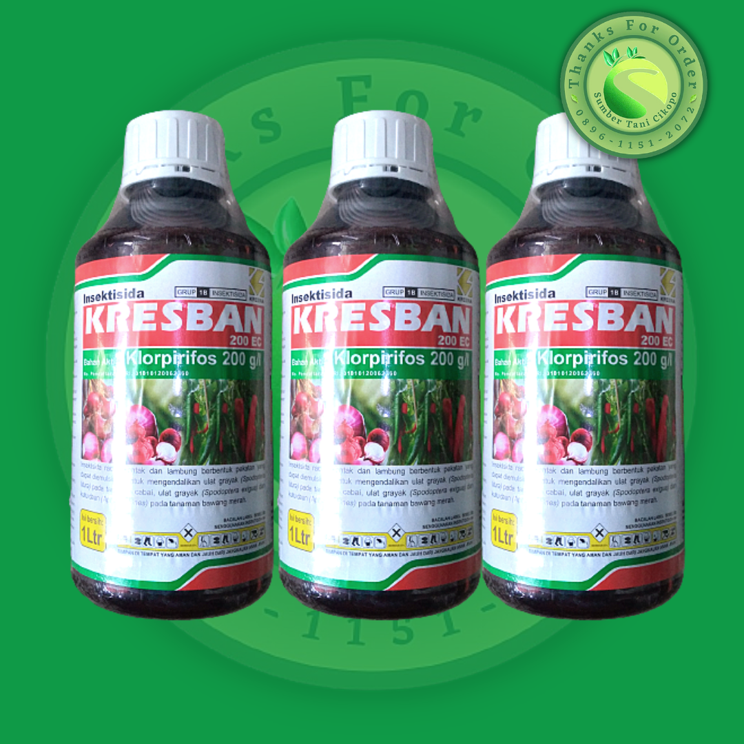 100% ORIGINAL KRESBAN 200 EC 1 LITER PEMBASMI HAMA ULAT DAN SERANGGA ...