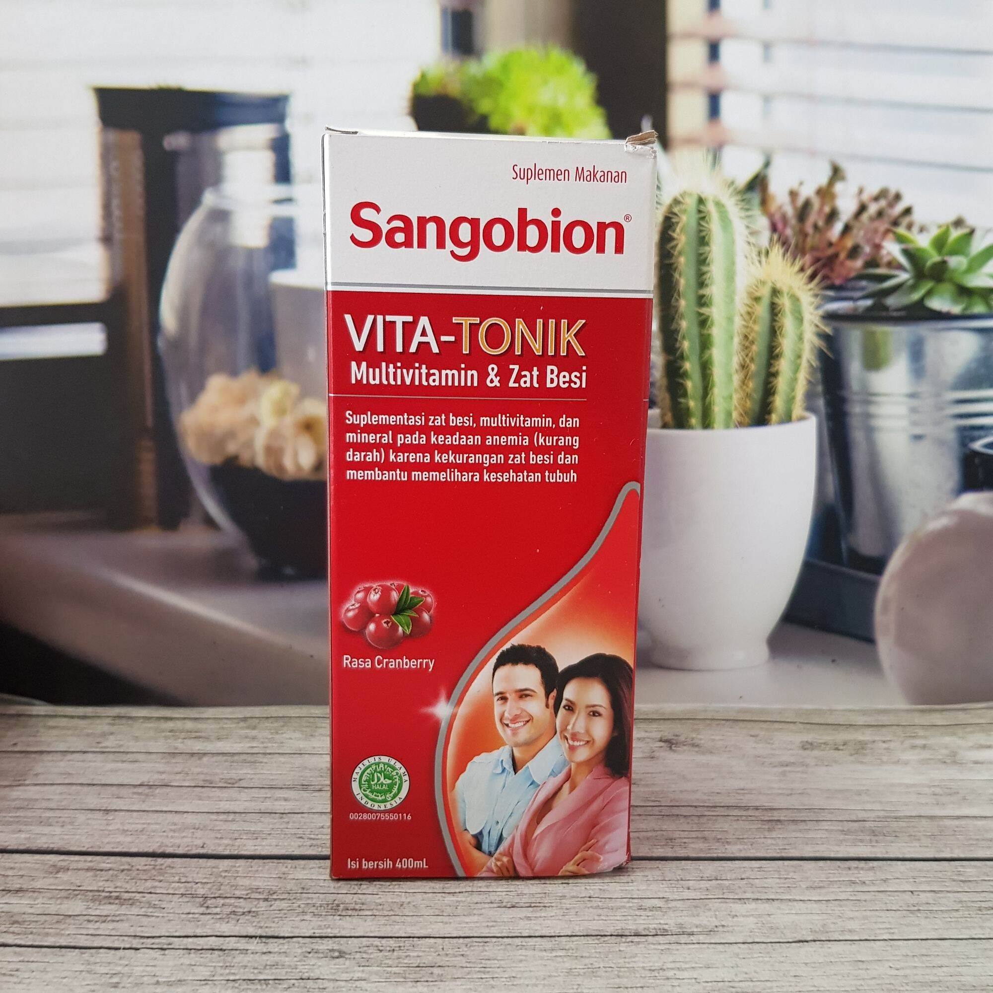 Sangobion Vitatonik 400ml - Vitamin dan Zat Besi utk Anemia | Lazada ...