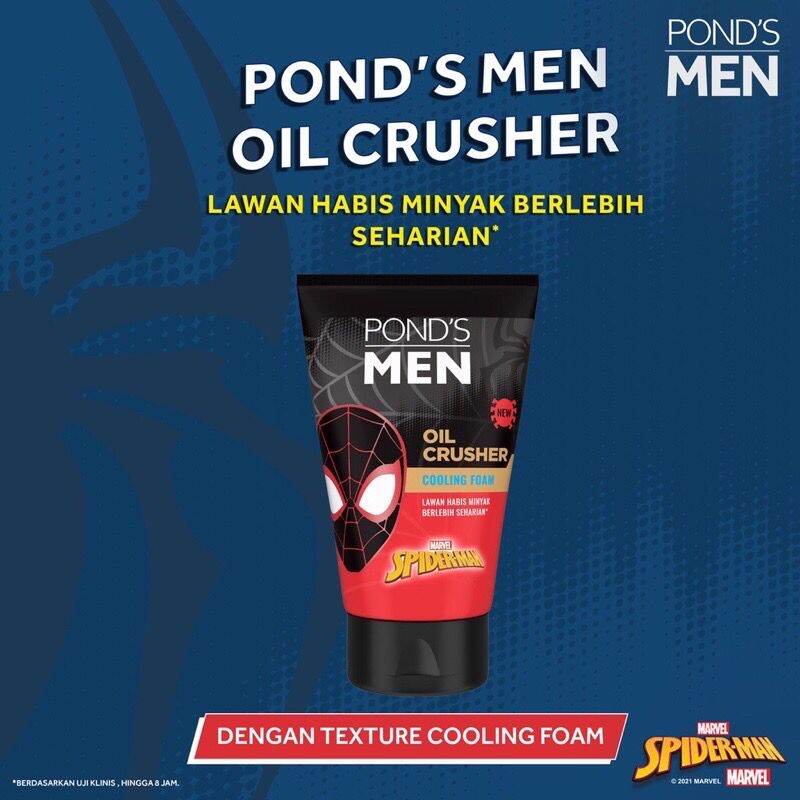 Ponds Men Oil Crusher Facial Foam Sabun Cuci Muka Pria 100G Spiderman ...