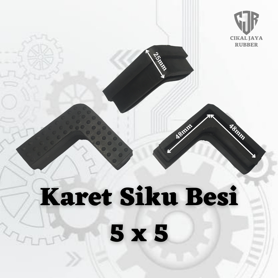 (10pcs) Karet Kaki Siku Besi 5x5 Alas Kaki Meja Kursi Rak Besi Siku ...