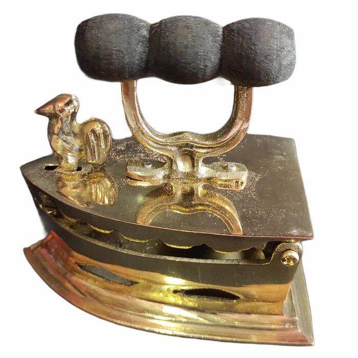 Miniatur Seterika Arang Ayam Jago Kuno S Antik Setrika Kuningan ...