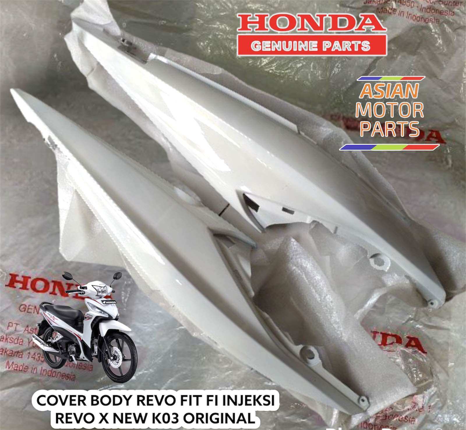 cover body bodi belakang revo fit fi injeksi revo x injection k03 putih ...