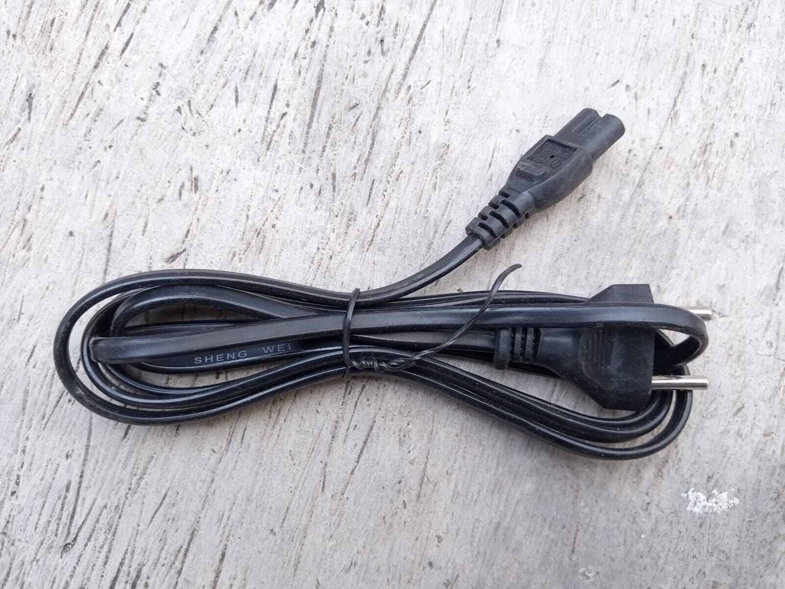 kabel power hitam / kabel radio kabel charger angka 8 1.7 meter ...