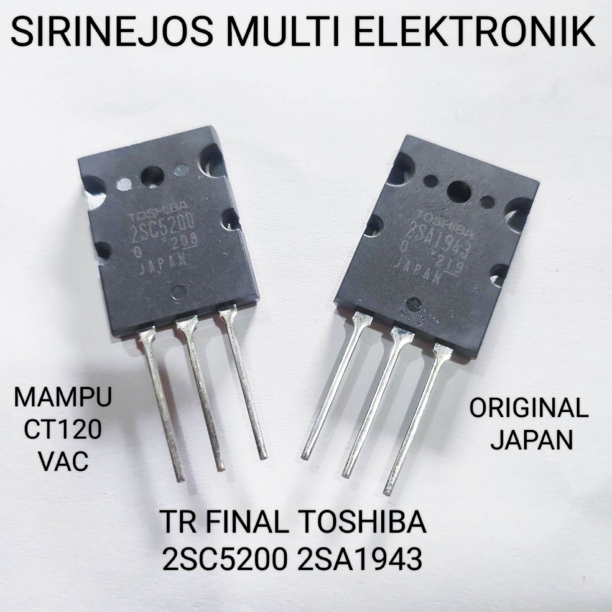 TOSHIBA TRANSISTOR FINAL 2SC5200 5200 2SA1943 1943 tr final pinal ...