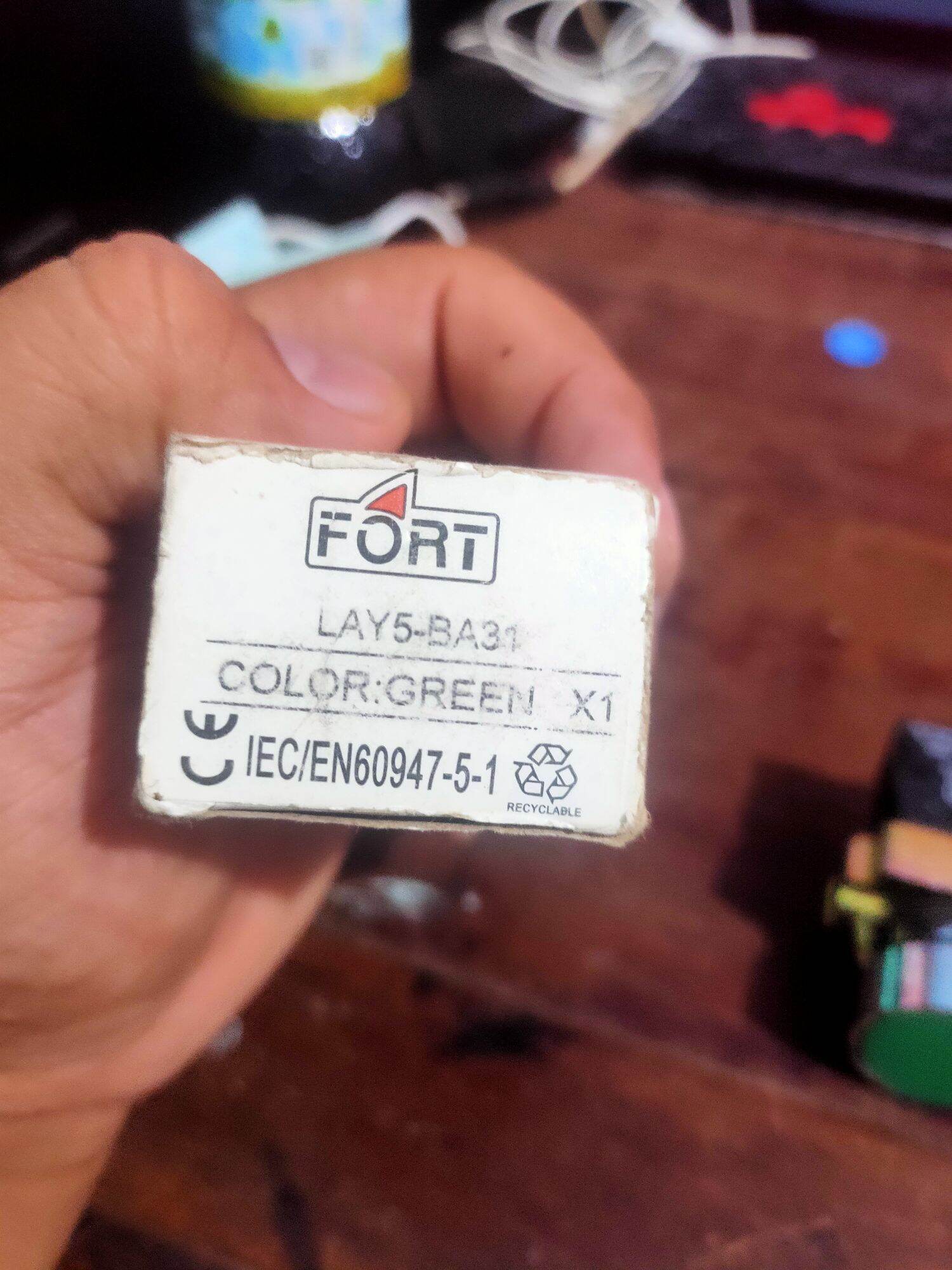 Tombol - Push Button FORT/ LA115-A5-10 / 1NO 1NC / 2 mm Warna Hijau ...