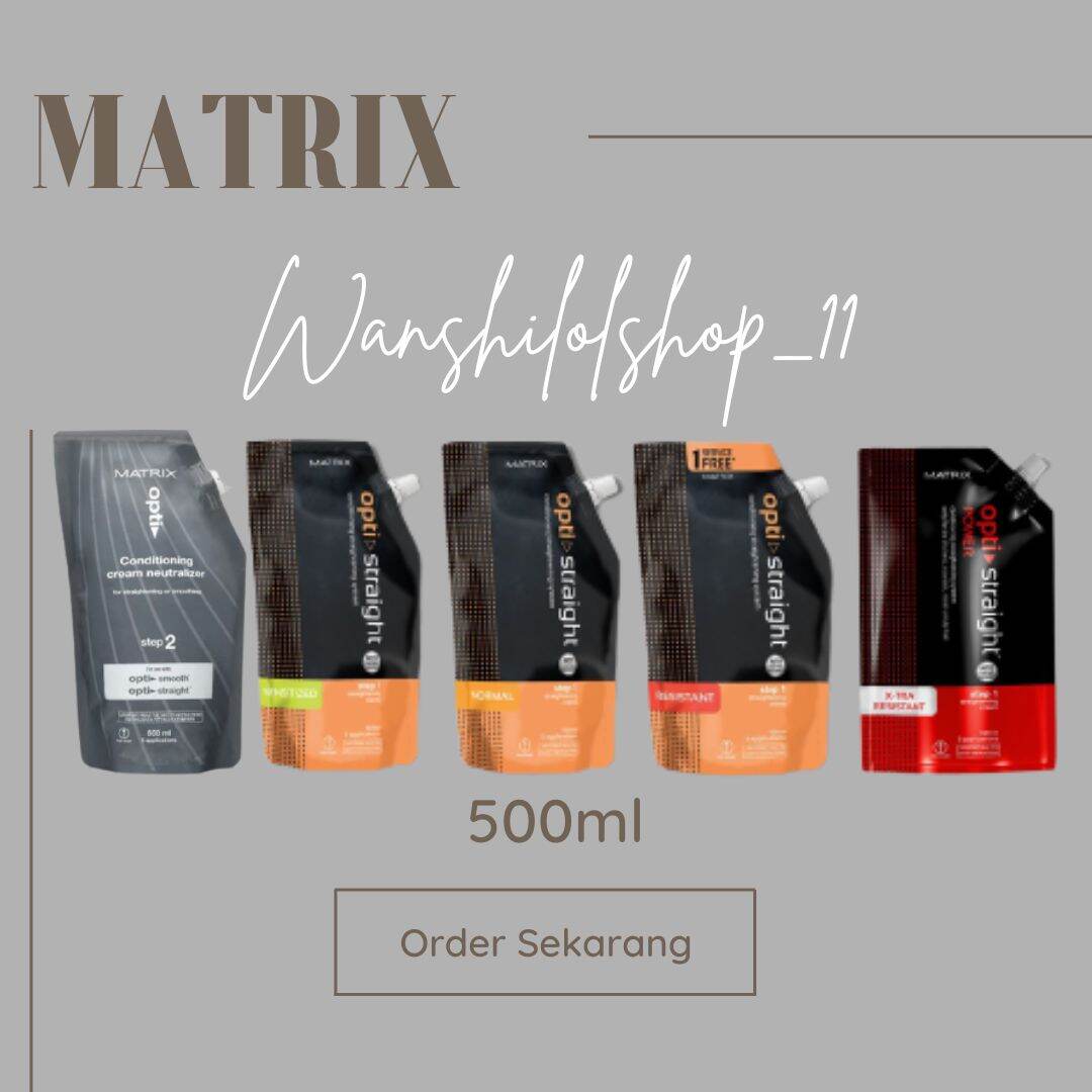 Matrix Opti Straight Step.1 (500ml) obat smooting / obat rebonding ...