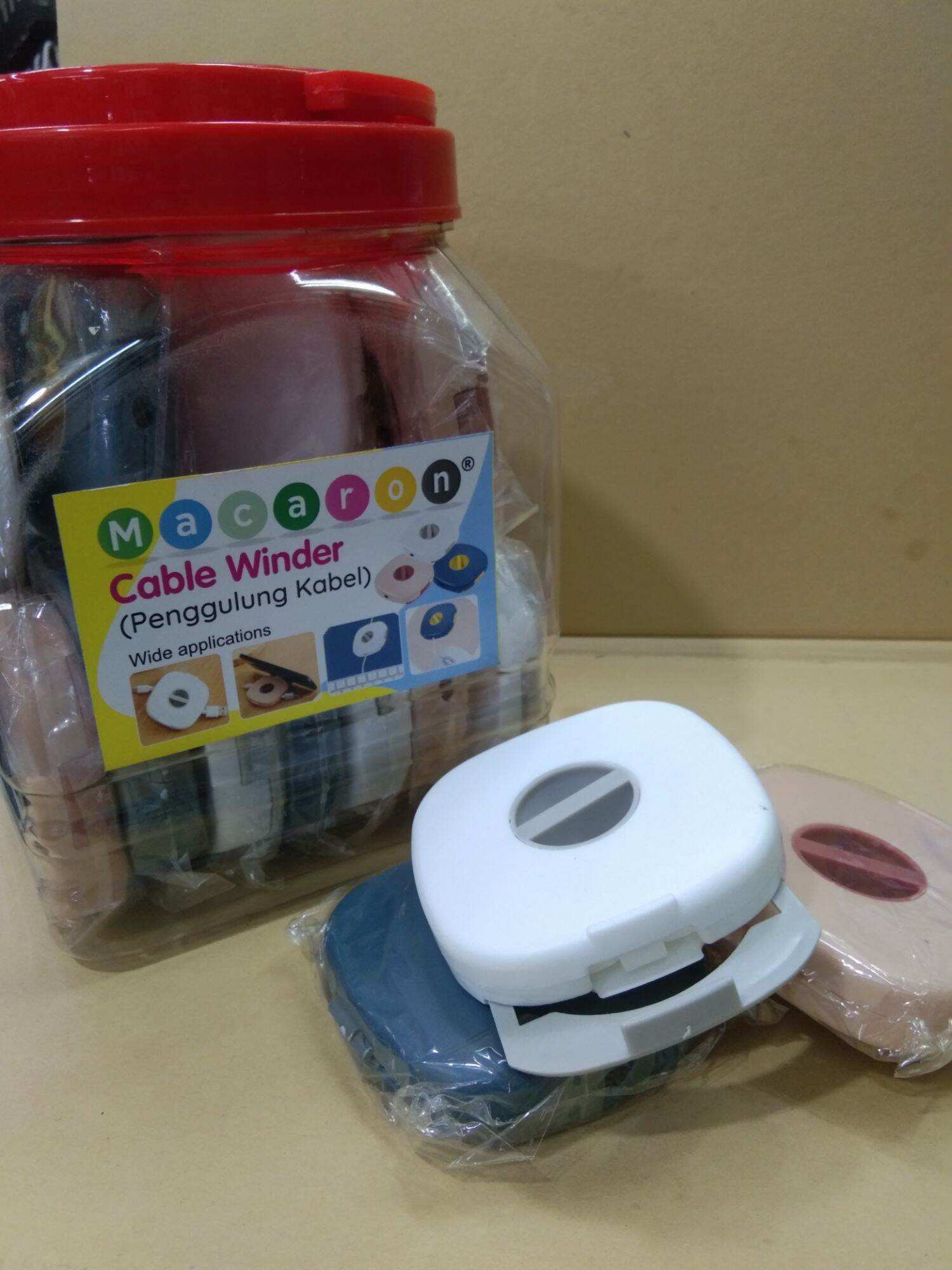 Kotak Penggulung Kabel Portable Macaron Cable Winder Penyimpan Kabel ...