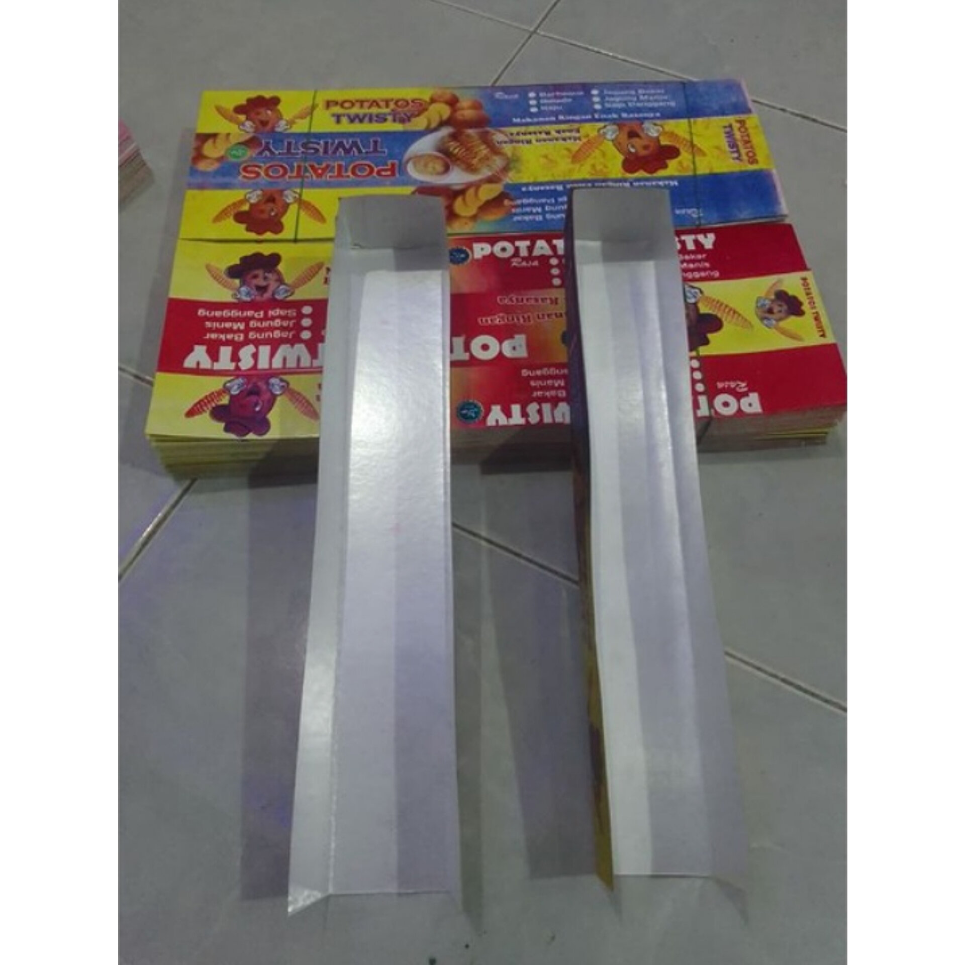 100 LEMBAR KERTAS KENTANG ULIR BAHAN IVORY FOIL UKURAN 35 × 13 HIGH ...