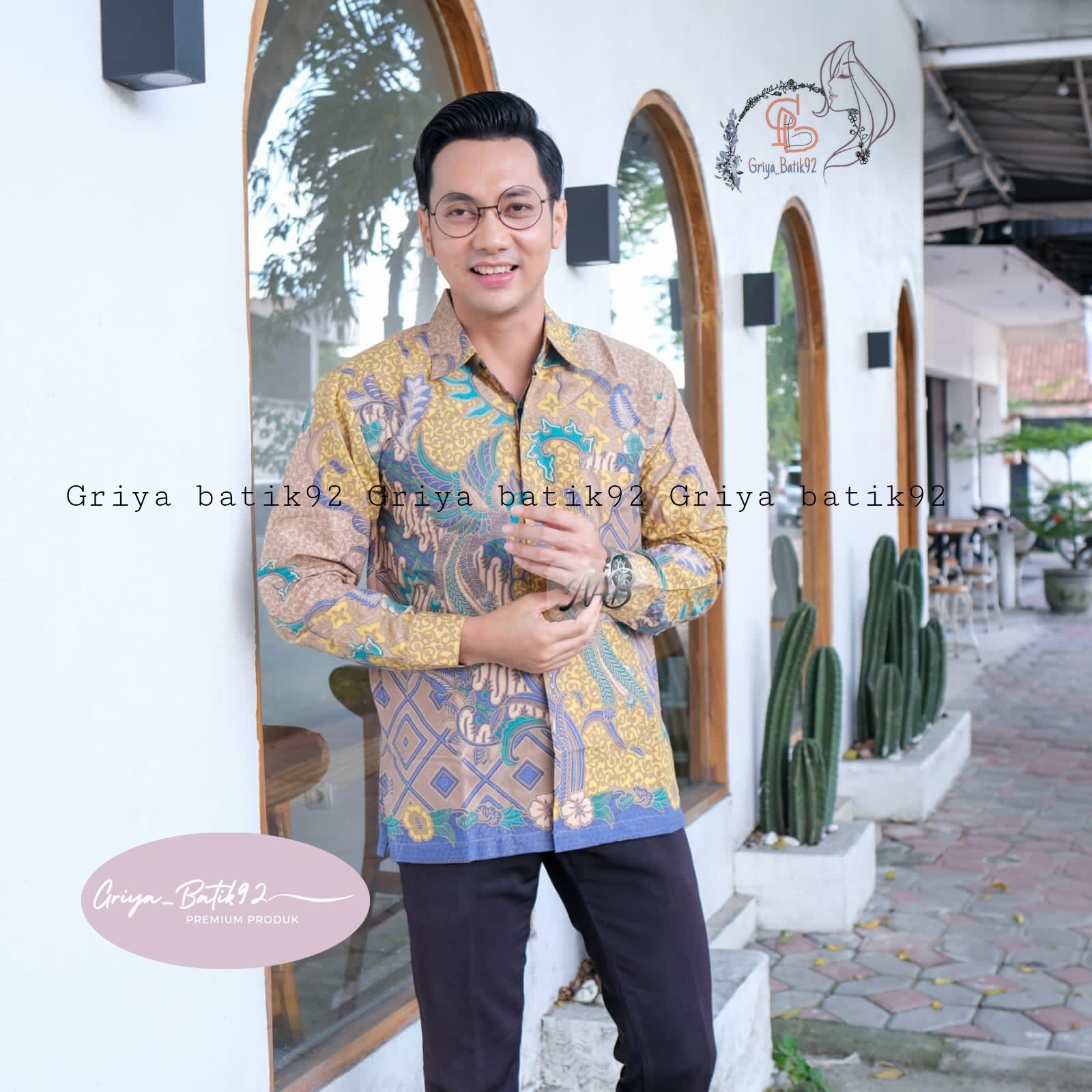 Baju Batik Pria Baju Kemeja Formal Hem Pakaian Kantor Kondangan Pria ...