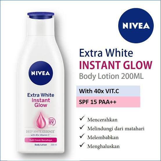 Nivea Extra White Instant Glow Body Lotion 200ml Lazada Indonesia