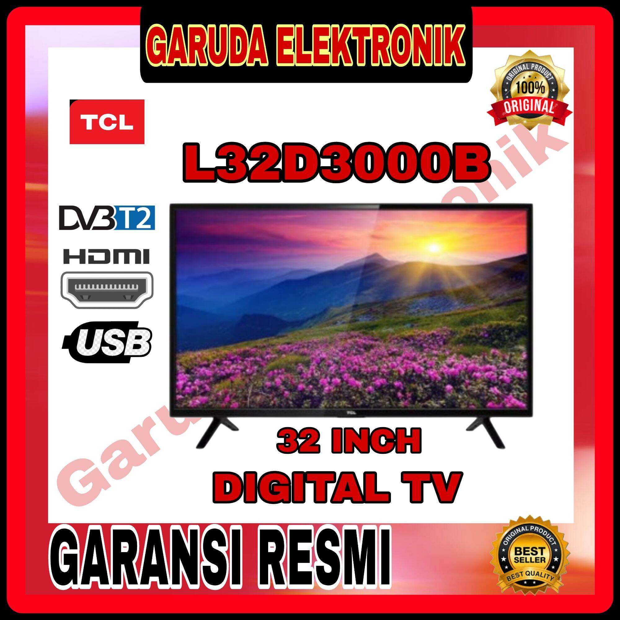 LED TV TCL 32 INCH DIGITAL TV - L32D3000B | Lazada Indonesia