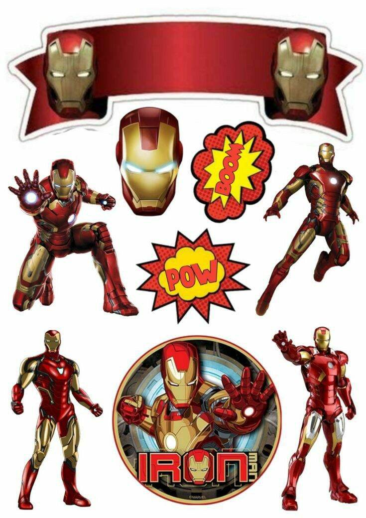 Topper cake kue karakter Iron Man bisa custom nama dan ucapan | Lazada ...
