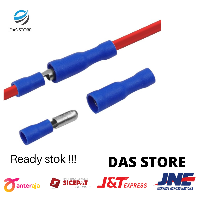 Blue skun bullet wire connector terminal skun bulat kabel biru | Lazada ...