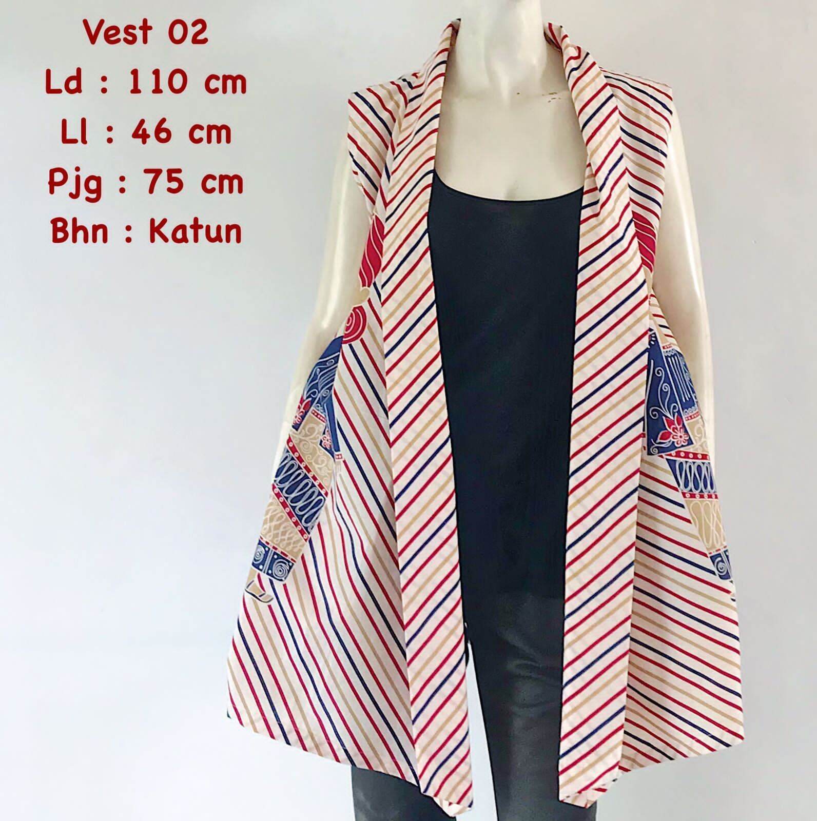 Cardi / Blazer / Rompi Batik Karakter - Vest 02 | Lazada Indonesia