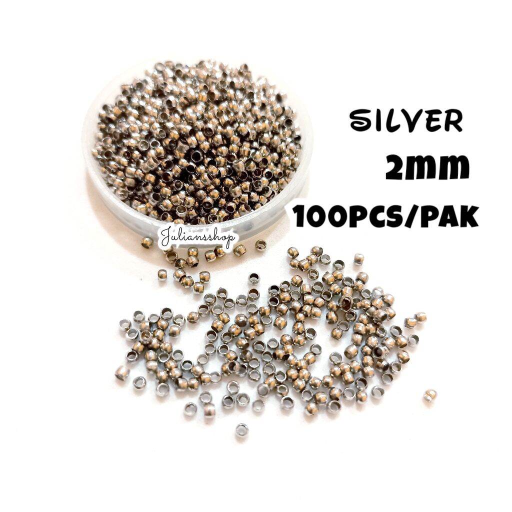 Stopper Bulat Merica/Lada 2mm 2,5mm Silver Gold | Lazada Indonesia