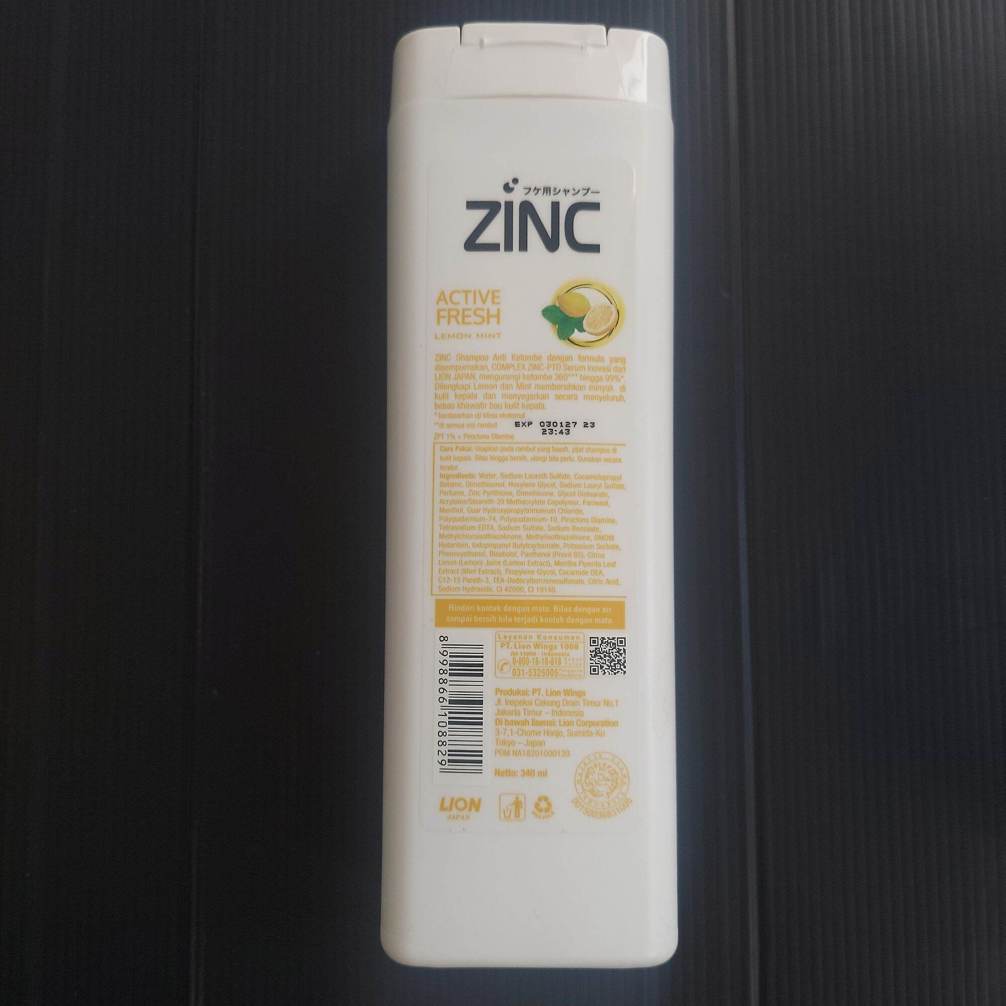 Zinc Anti Damdruff Shampoo 340 ml | Lazada Indonesia
