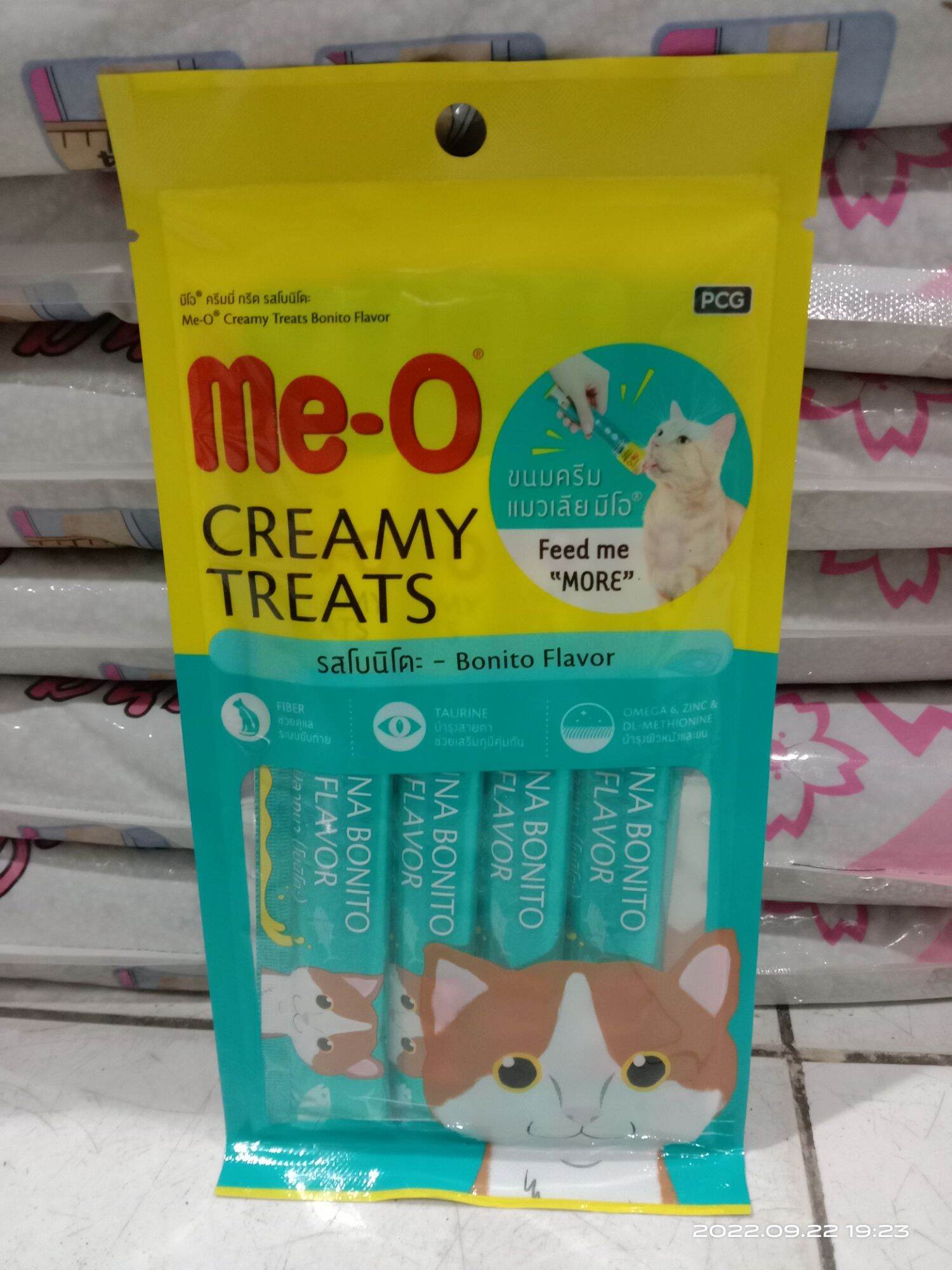 meo creamy Snack kucing rasa bonito flavor isi 4 | Lazada Indonesia