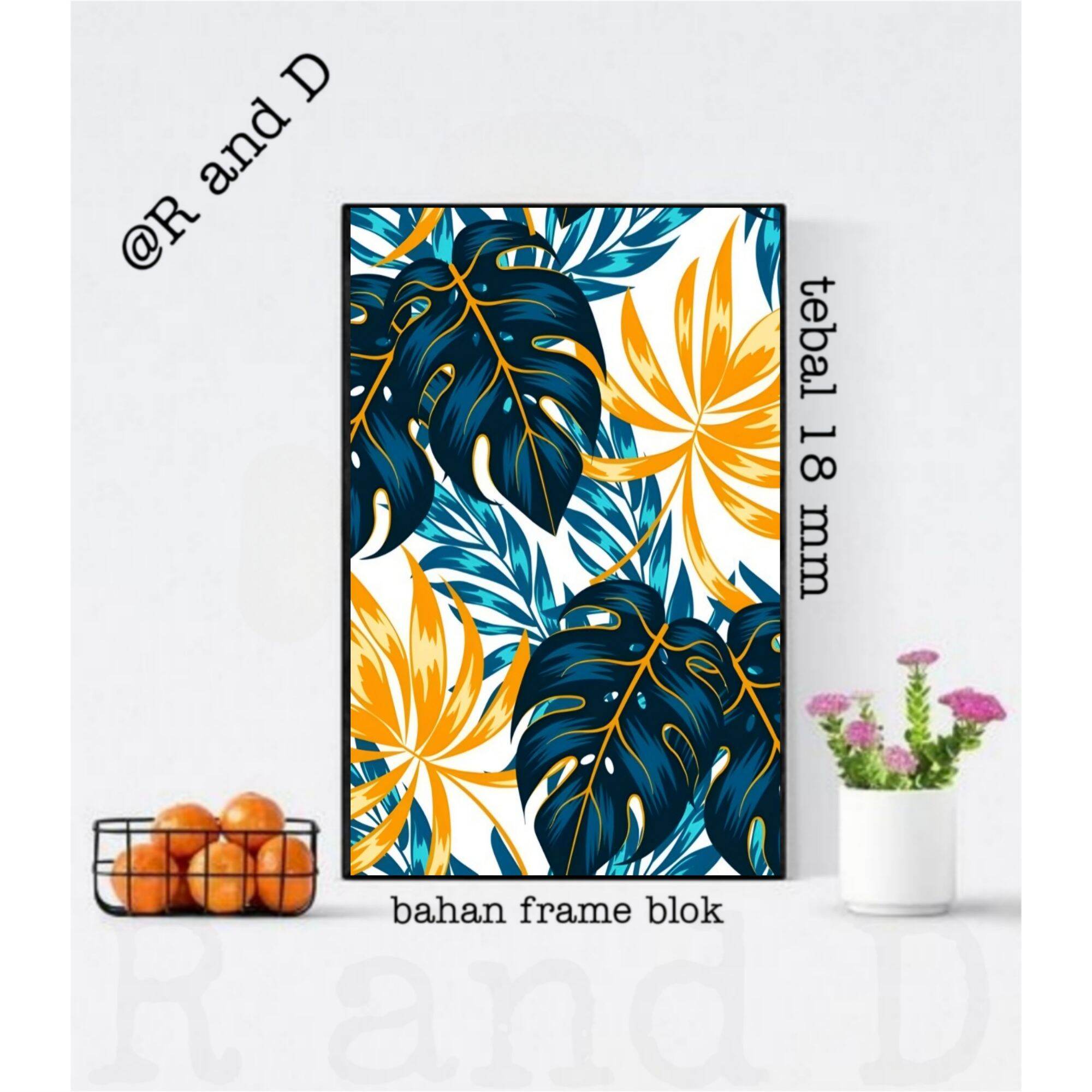 Hiasan Dinding Gambar Daun Monstera Ukuran 29x20, dekorasi lukisan ...