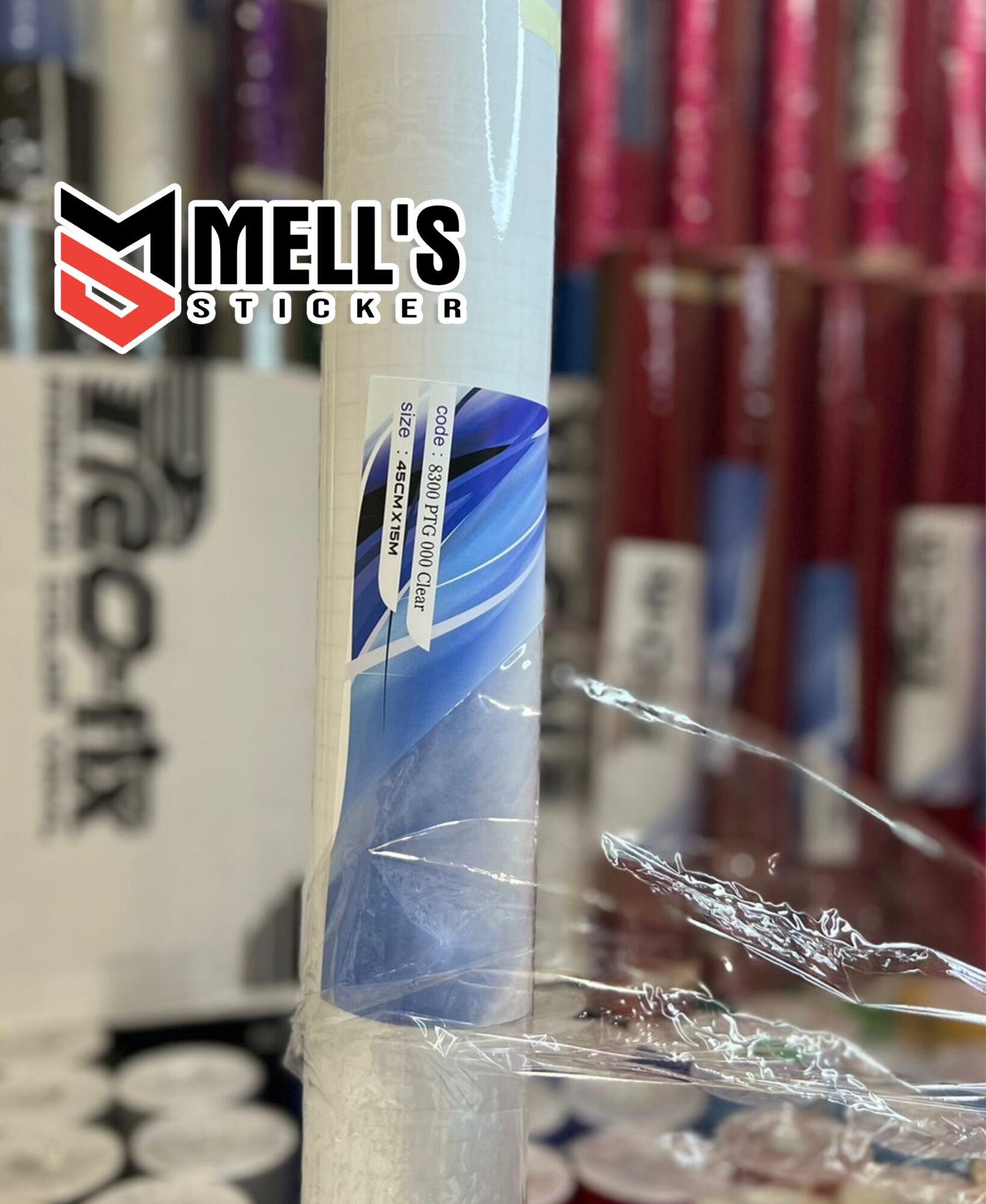 stiker skotlet profix 1 Roll transparan putih clear anti gores lebar 45 cm panjang 15 meter ...