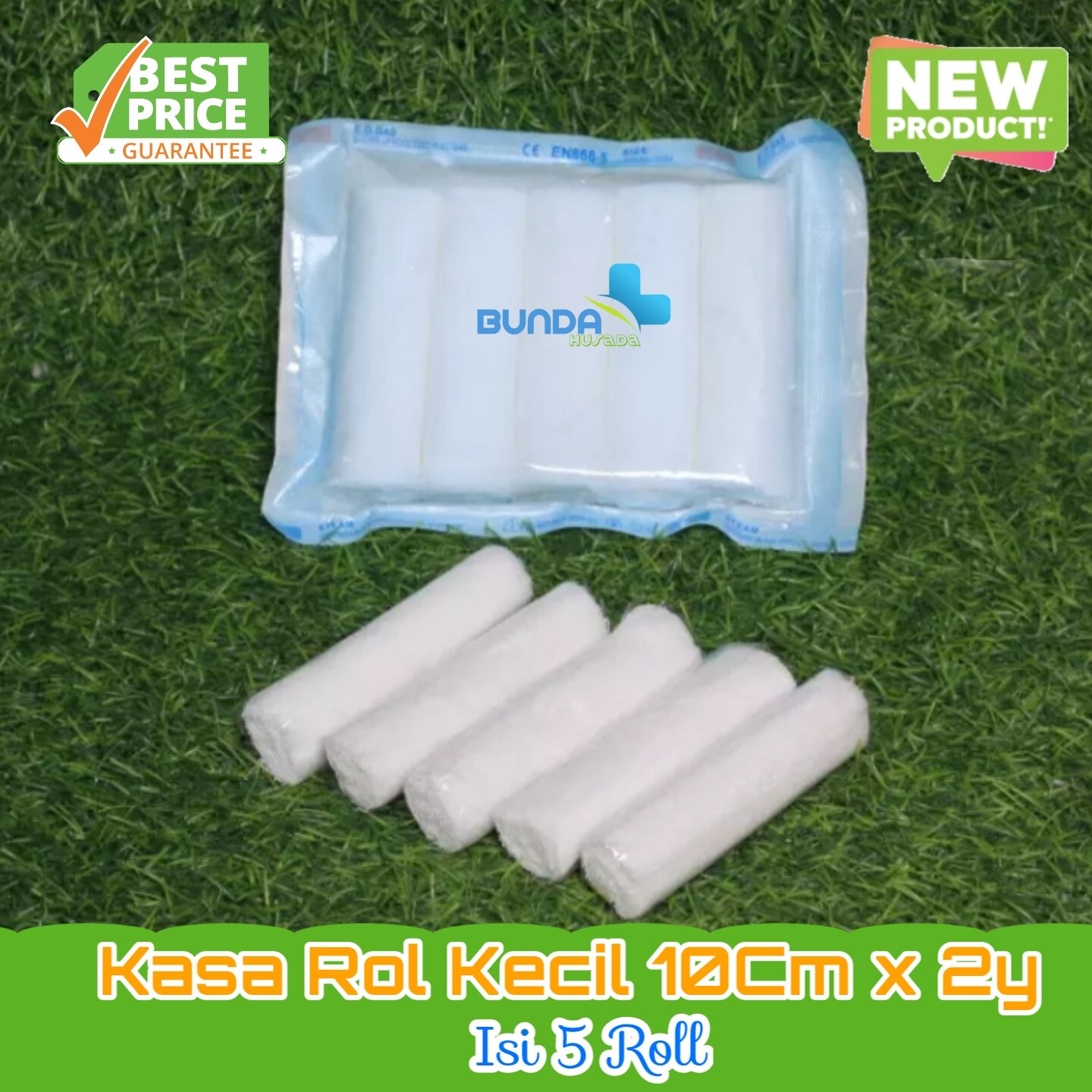 Kasa Roll Kecil Medis Perban Pembalut Luka Ukuran 10Cm x 2y Isi 5 Roll ...