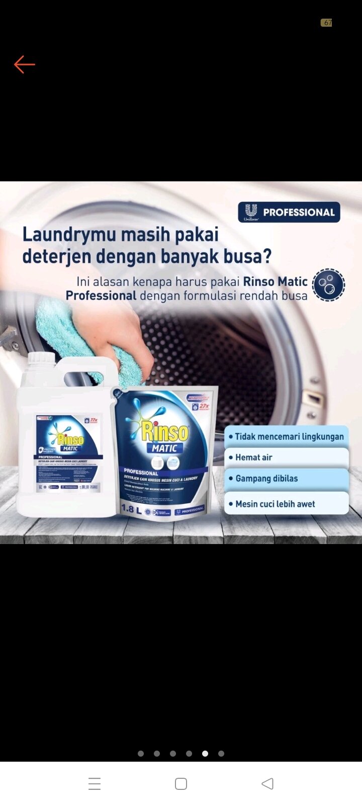 rinso matic cair UK 1.65L mencuci pakaian | Lazada Indonesia