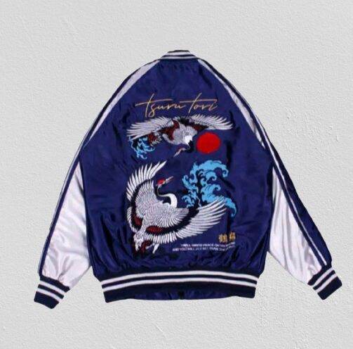 Jaket Sukajan Murayama - Tsuru Tori - Biru Putih | Lazada Indonesia