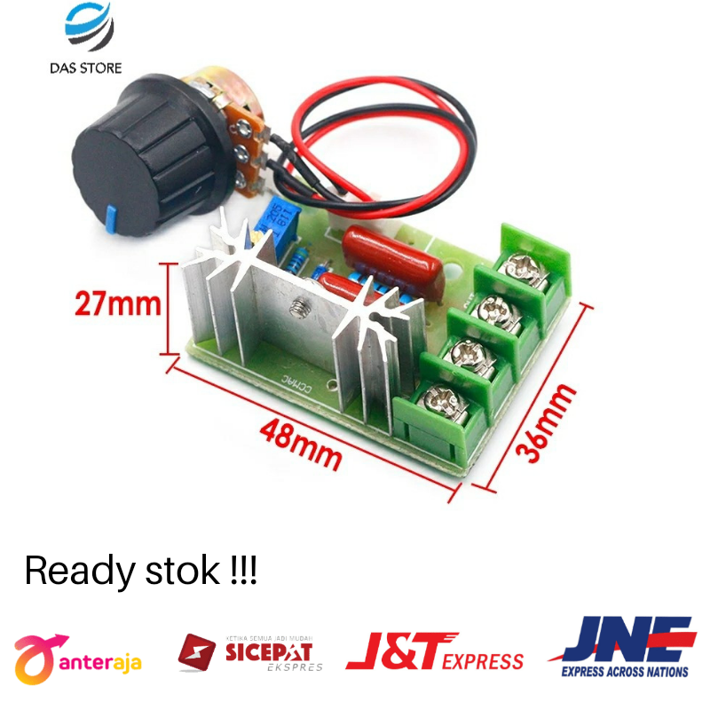 Dimmer 2000W dengan potensiometer terpisah dimmer pengatur bor gerinda ...