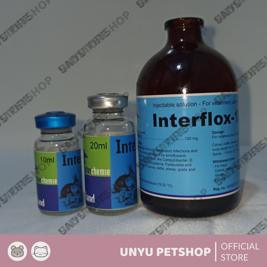 Interflox injeksi obat FLU untuk hewan peliharaan FREE 1pcs suntikan ...