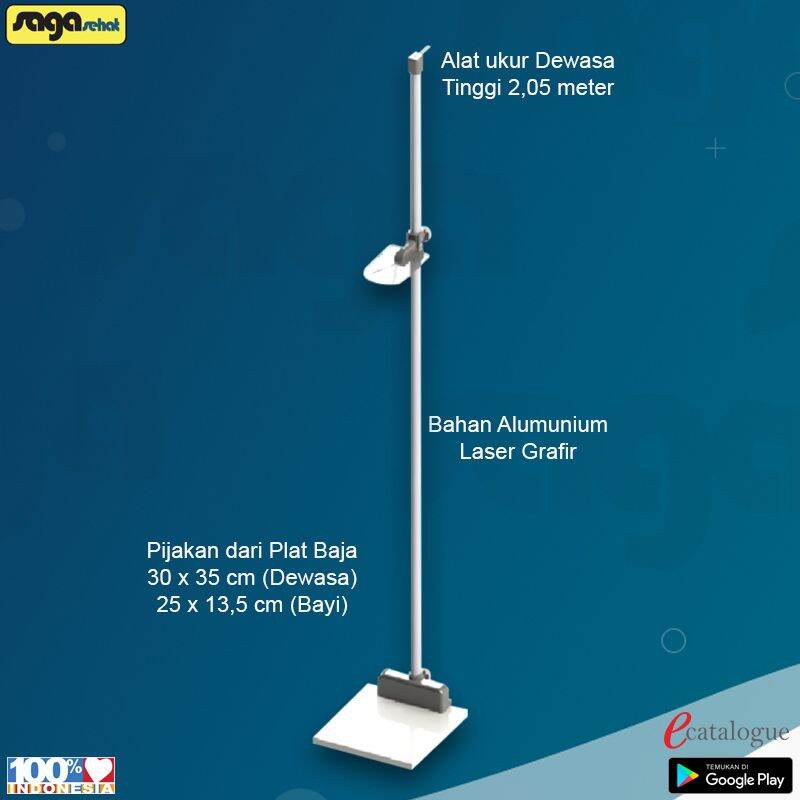 Alat Ukur Tinggi Badan Stadiometer SAGA Produk Original Murah TERBARU ...