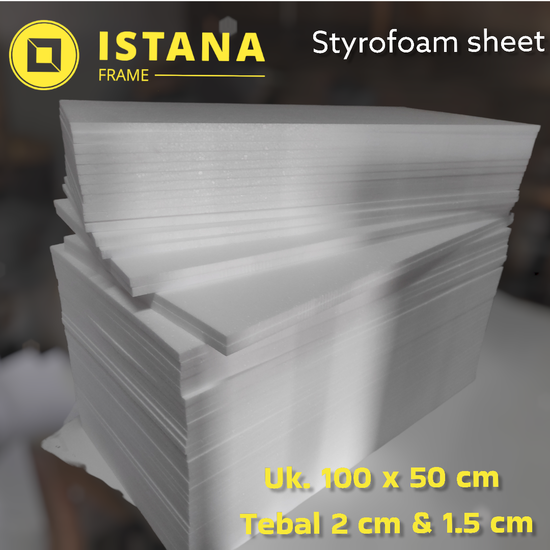 3 LEMBAR STYROFOAM GABUS LEMBARAN UK 100 X 50 CM SERBAGUNA ISI 3 LEMBAR ...