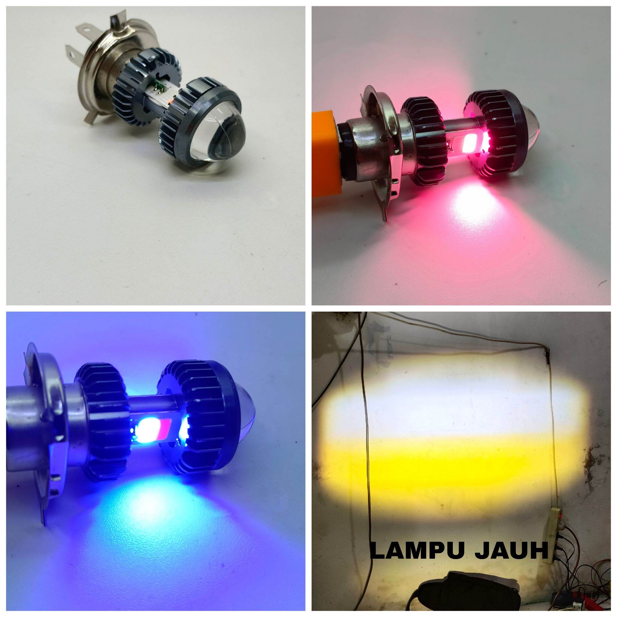 LAMPU LED H4 LASER HAPAG STROBO LED HI LOO BEAM | Lazada Indonesia