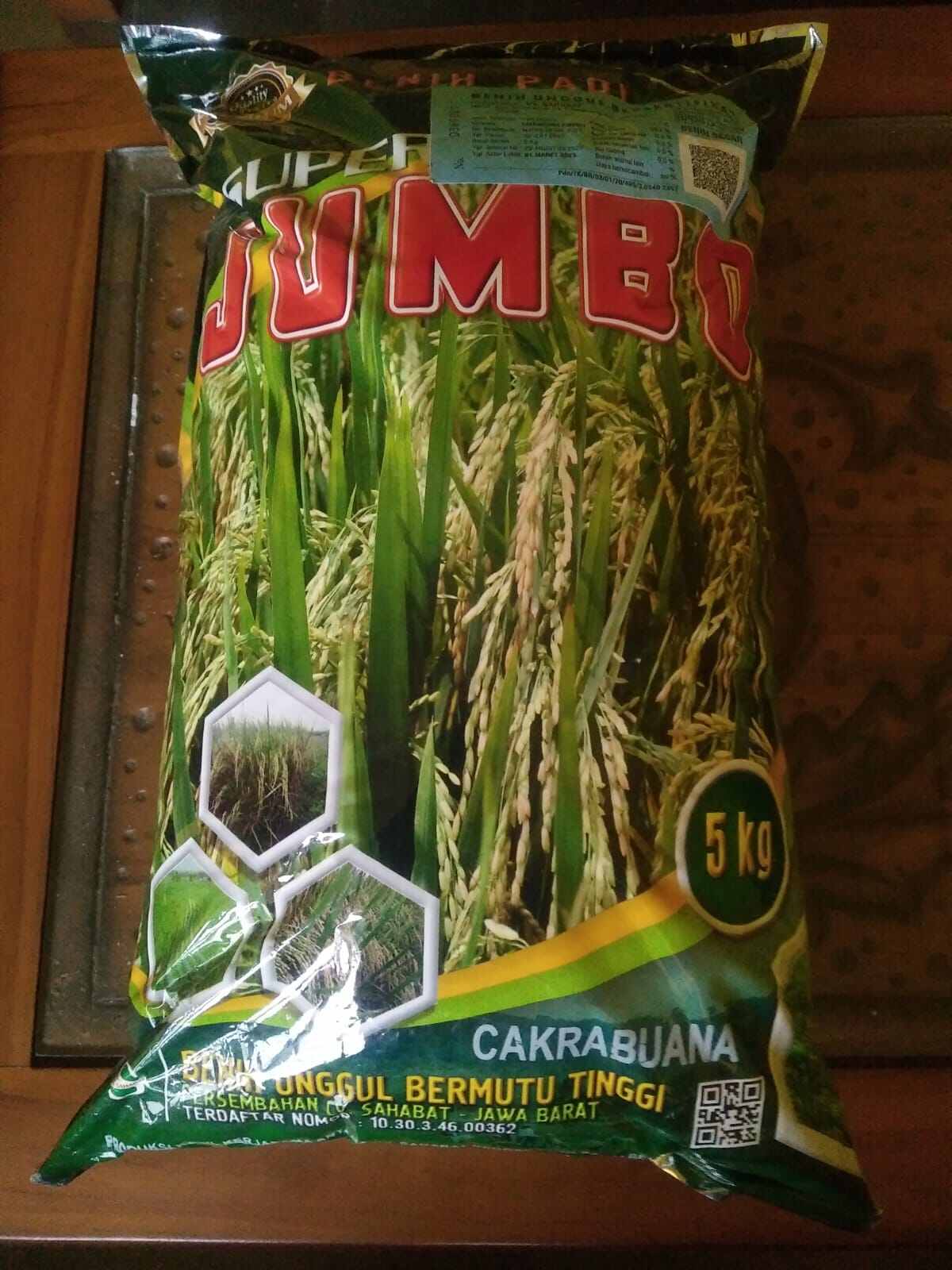 benih padi unggul CAKRABUANA AGRITAN bersertifikat label ungu 5 kg ...