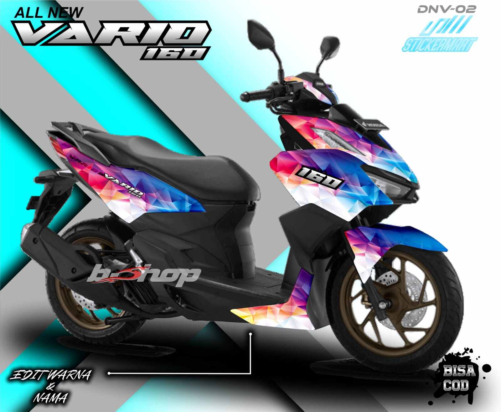 sticker decal Vario 160 motip 3D | Lazada Indonesia
