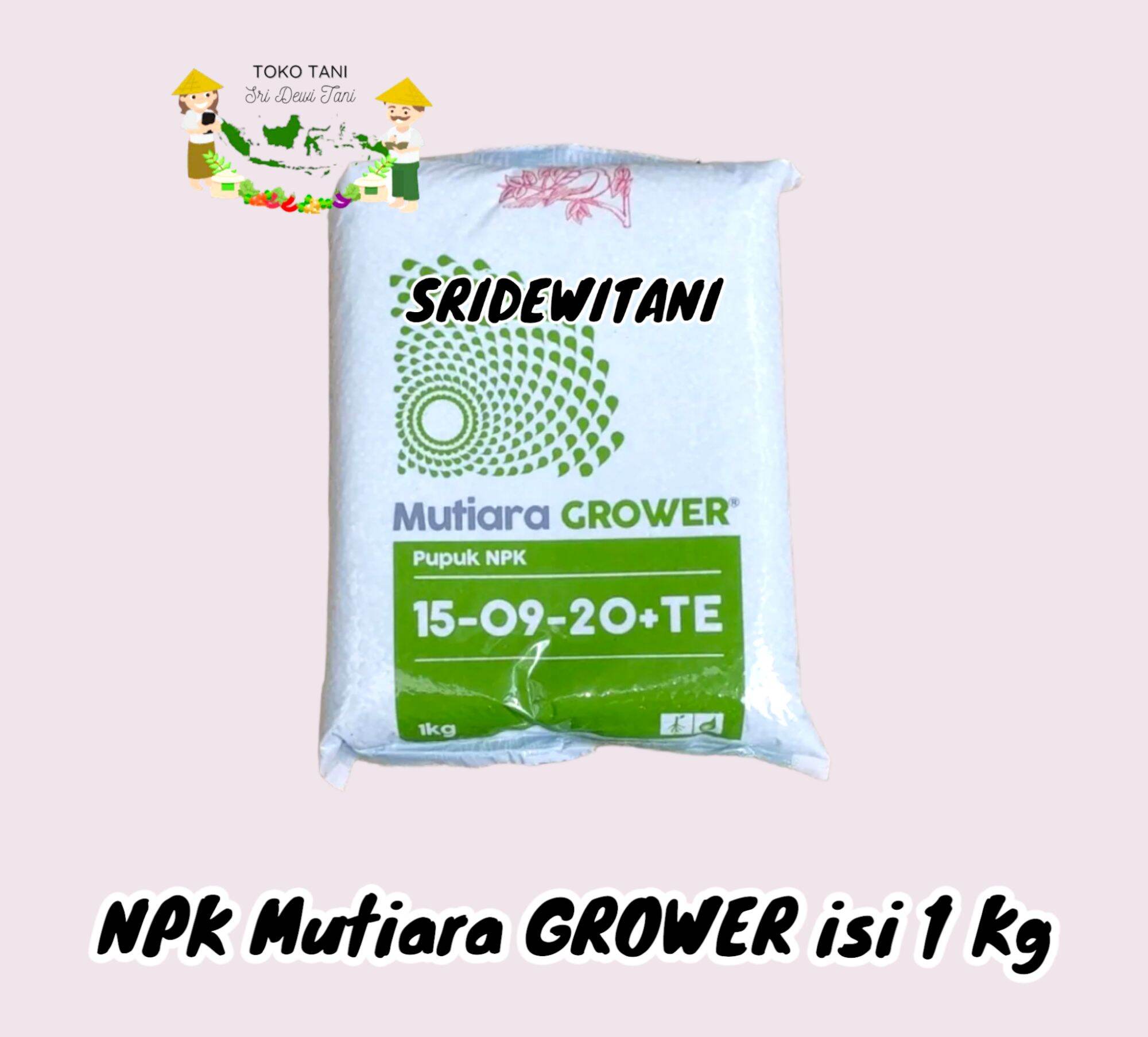 Pupuk NPK MUTIARA GROWER 1Kg Kemasan Pabrik | Lazada Indonesia
