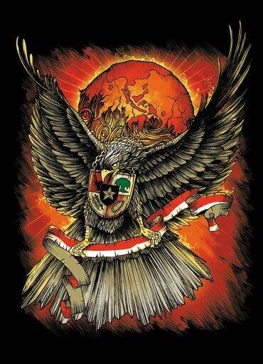 POSTER CETAK GARUDA, LUKISAN CETAK GARUDA, HIASAN DINDING ukuran ...