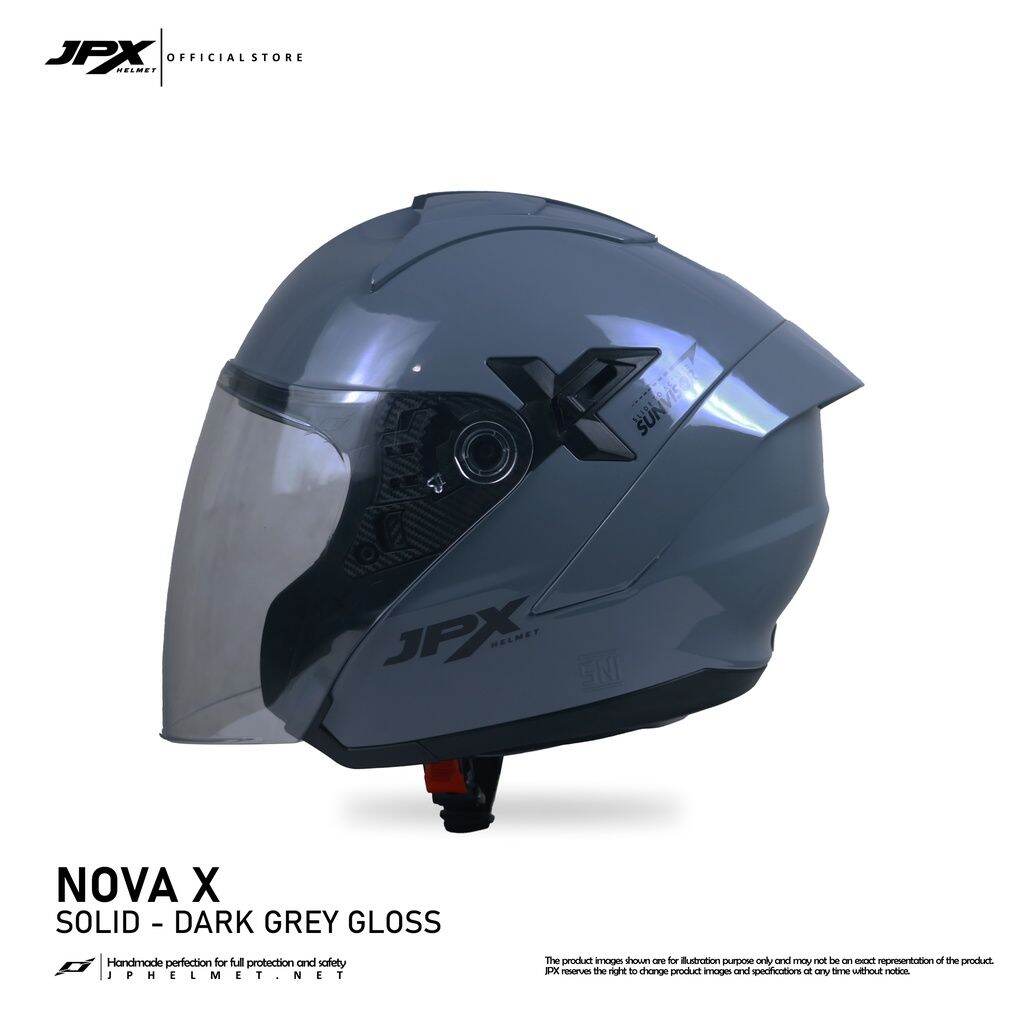 Helm JPX NOVA X Solid White Glossy JPX Helmet Half Face DOT SNI ...