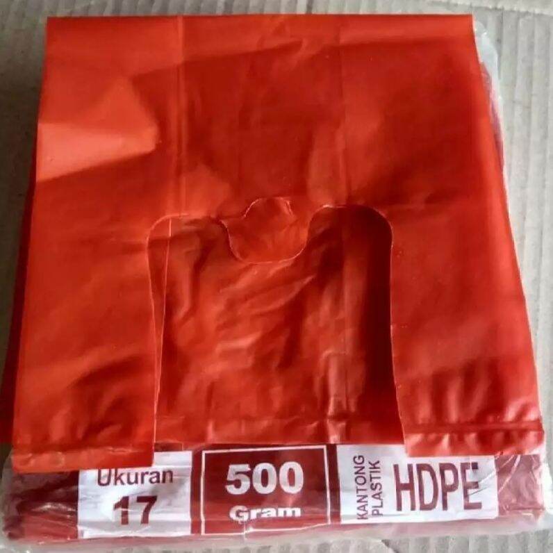 plastik kantong jinjingan merah tebal uk 17x33 kantong plastik merah ...