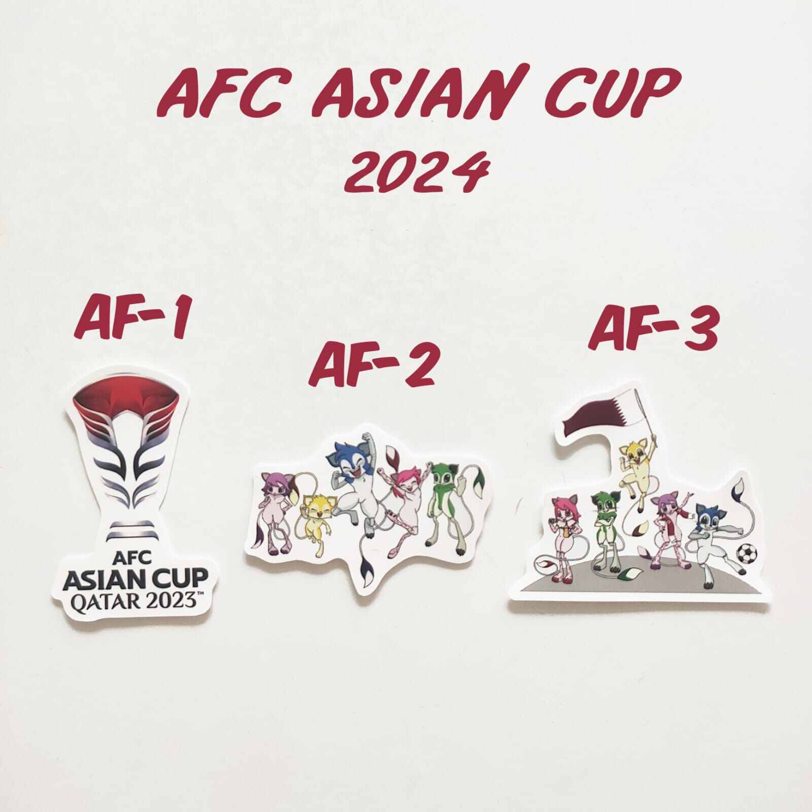 Sticker Sepak Bola Piala Asia AFC Asian Cup Qatar 2024 FIFA Jerboa ...