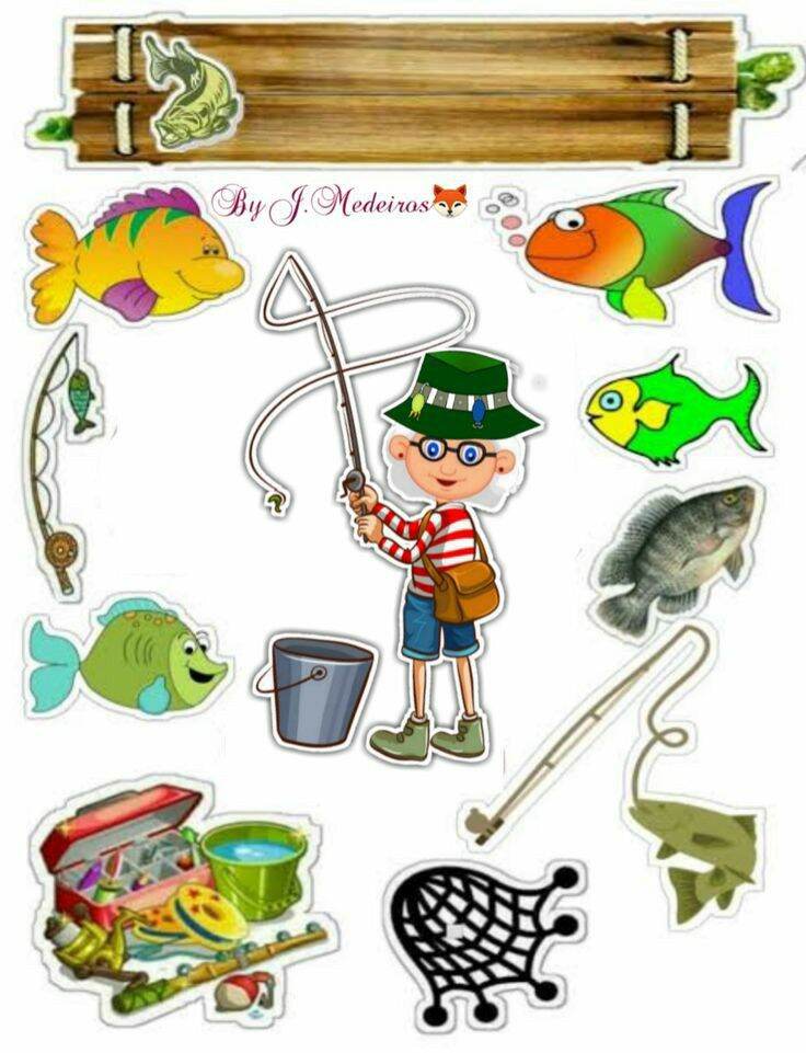 Topper cake kue ikan mancing free nama dan ucapan | Lazada Indonesia