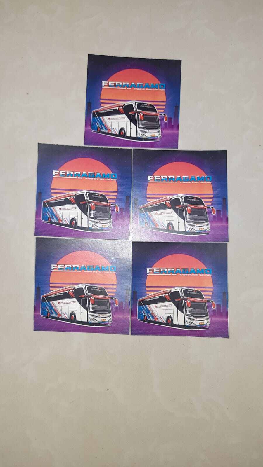 5 stiker bus bis busmania nagita trans ferragamo | Lazada Indonesia