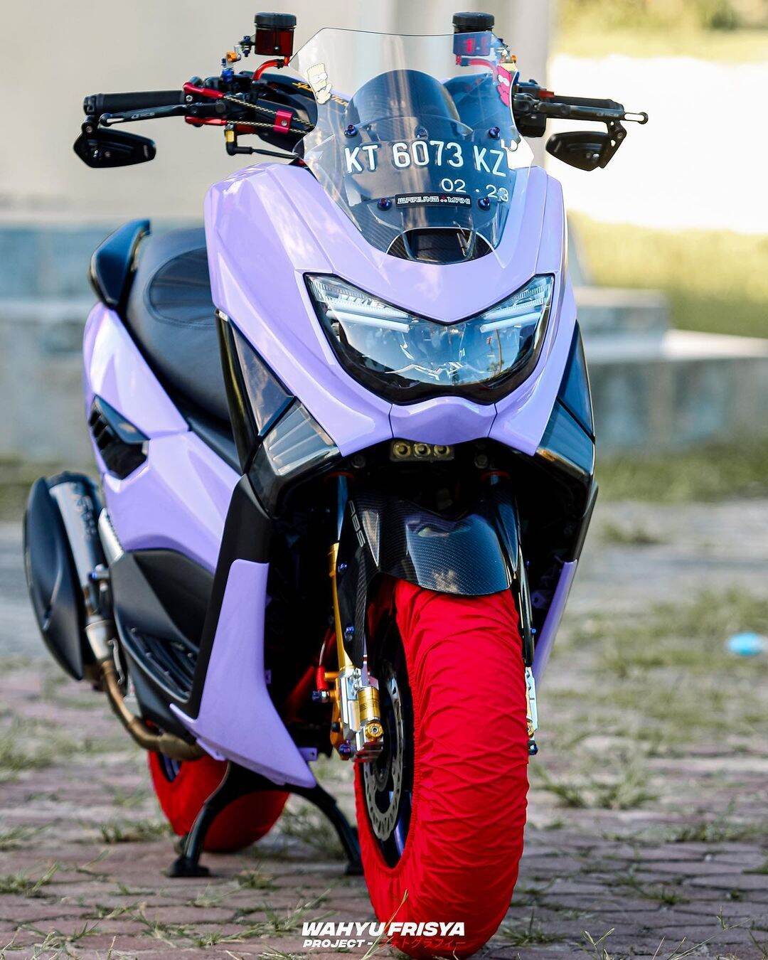 decal stiker nmax old/new polos warna ungu lilac full body cutting ...