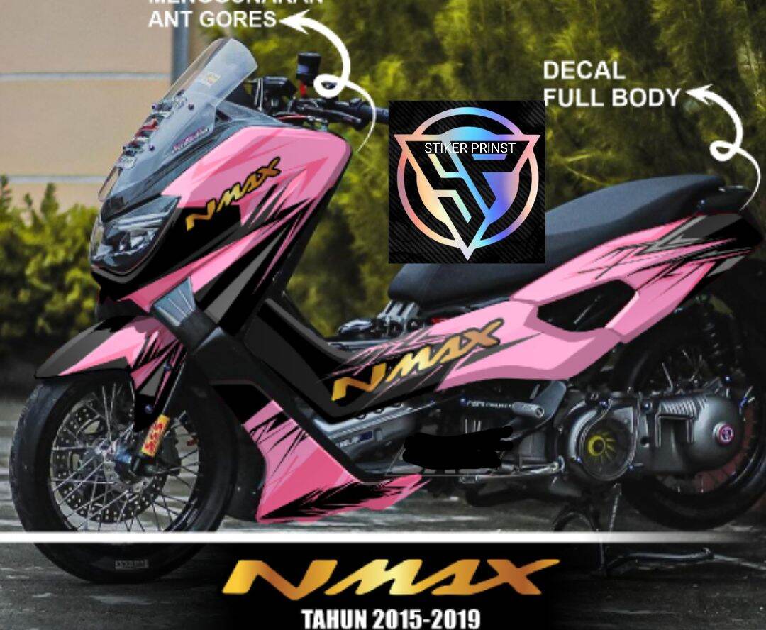 stiker decal nmax 2019 grafis pink stiker full body | Lazada Indonesia