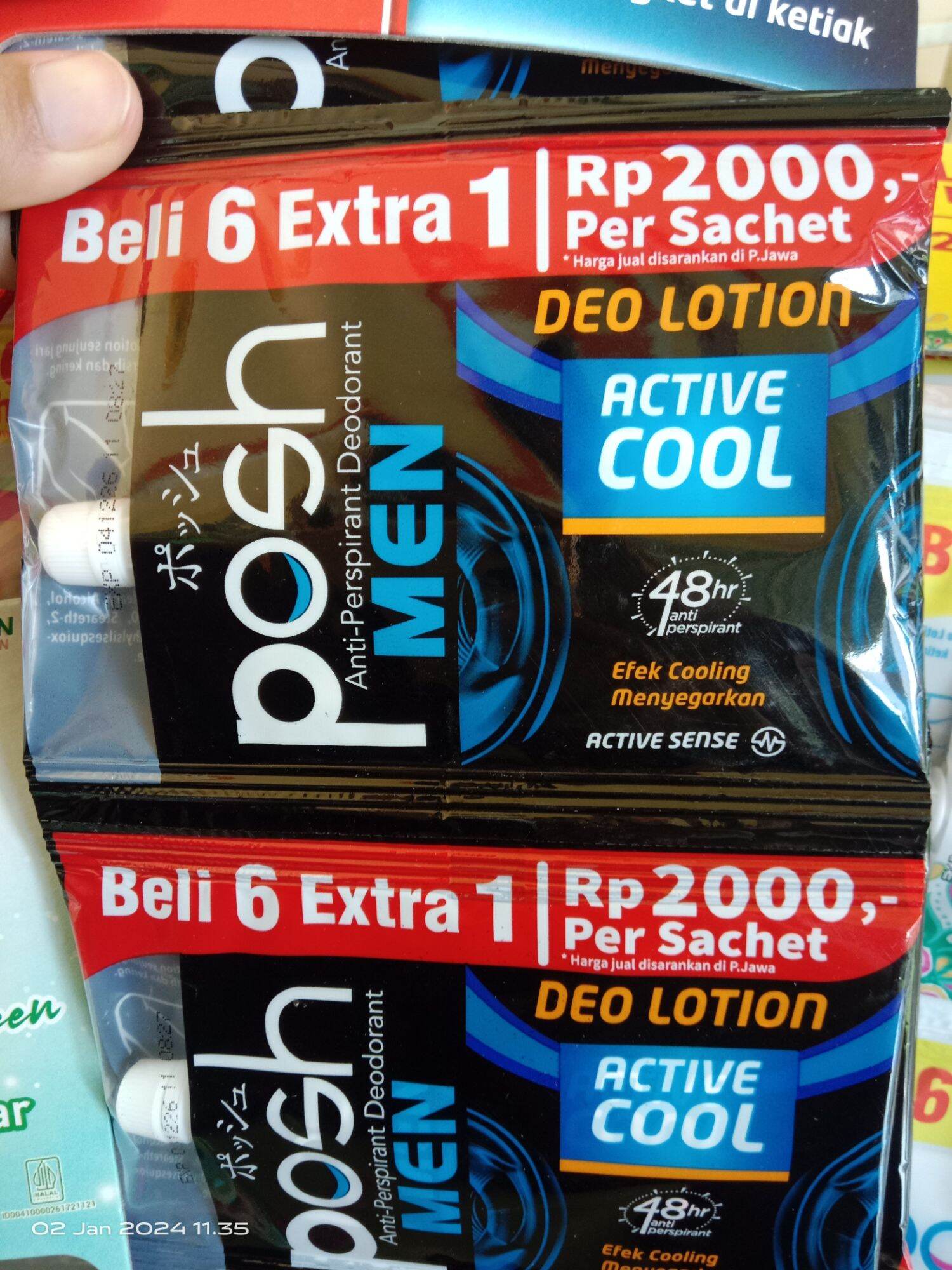 POSH MEN Deo Lotion Active Cool Anti Perspirant deodorant kemasan ...