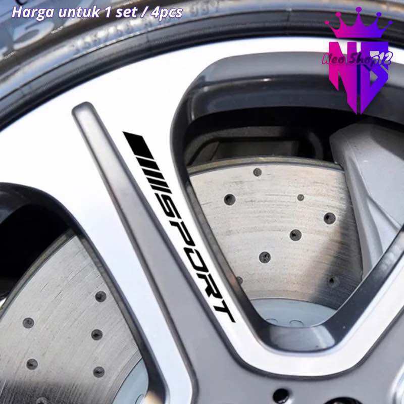 1 set/4pcs Stiker Sport Velg Mobil Universal | Lazada Indonesia