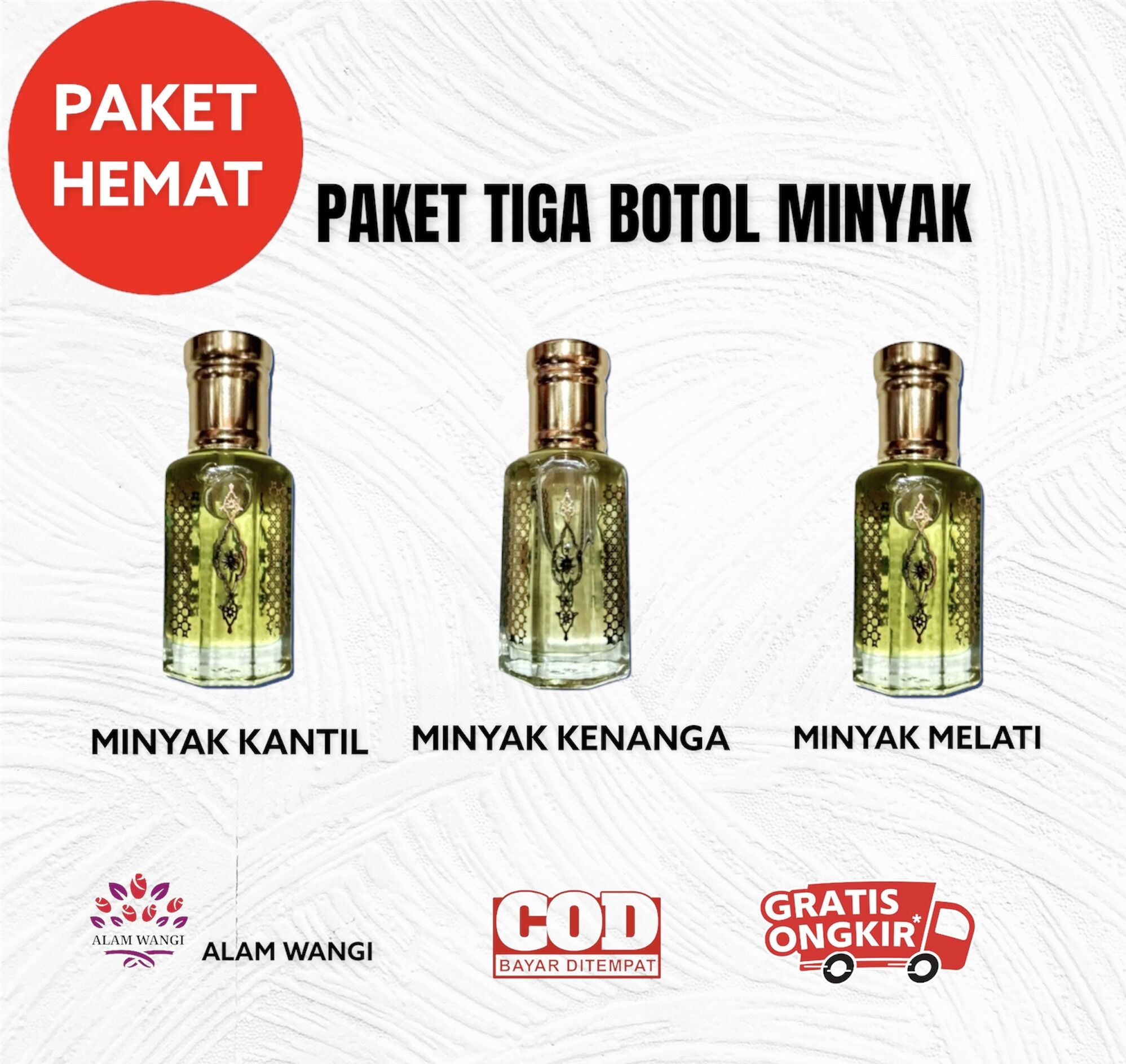 PAKET HEMAT MINYAK KANTIL MINYAK MELATI KERATON DAN MINYAK KENANGA ...