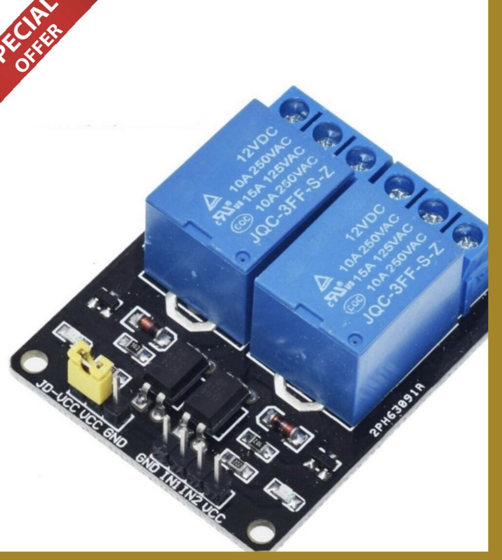 Modul relay 12v 2 channel Arduino | Lazada Indonesia